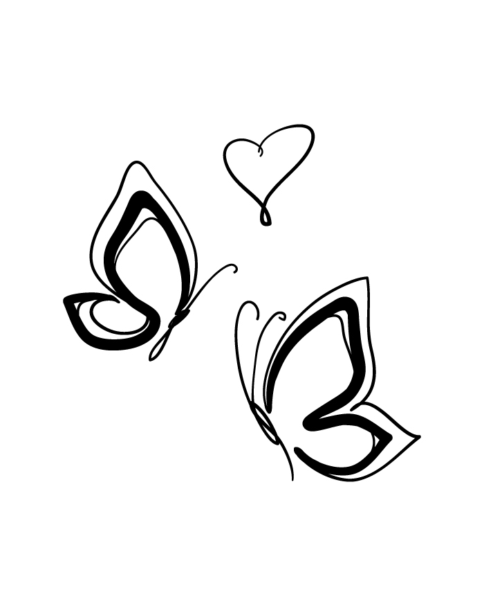 Soul Butterflies Semi-Permanent Tattoo | Multiple Butterfly Design | Le ...